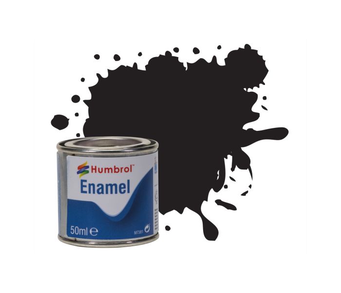 No 33 Black Matt Enamel Paint (50ml)-Humbrol-AQ0033 | Gaugemaster