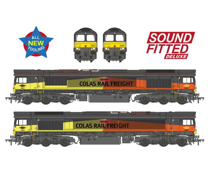 Deluxe Class 66 847 'Terry Baker' Colas Rail (DCC-Sound)-Bachmann-50 ...