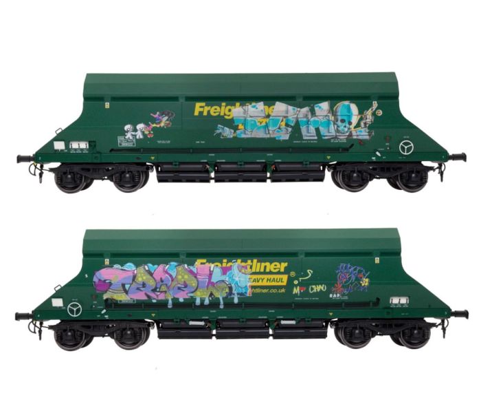 HIA Hopper Freightliner Heavy Haul Green 369022 Graffiti-Dapol-7F-026 ...