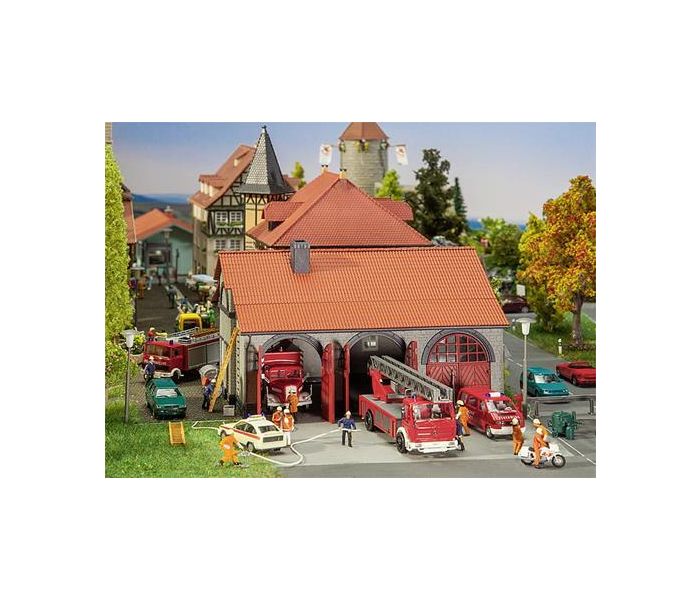 Fire Brigade Engine House Kit II-Faller-130162 | Gaugemaster