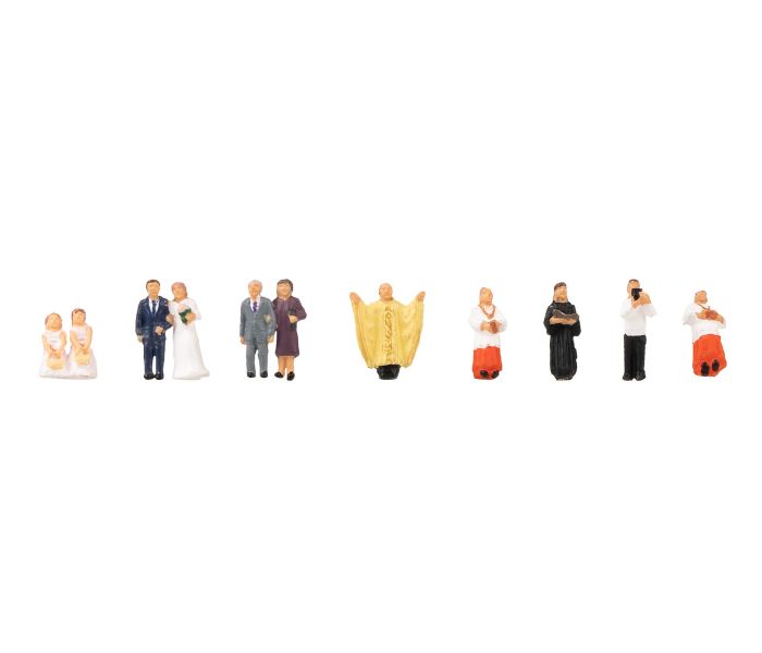 Wedding Couple with Priest Figure Set-Faller-155605 | Gaugemaster