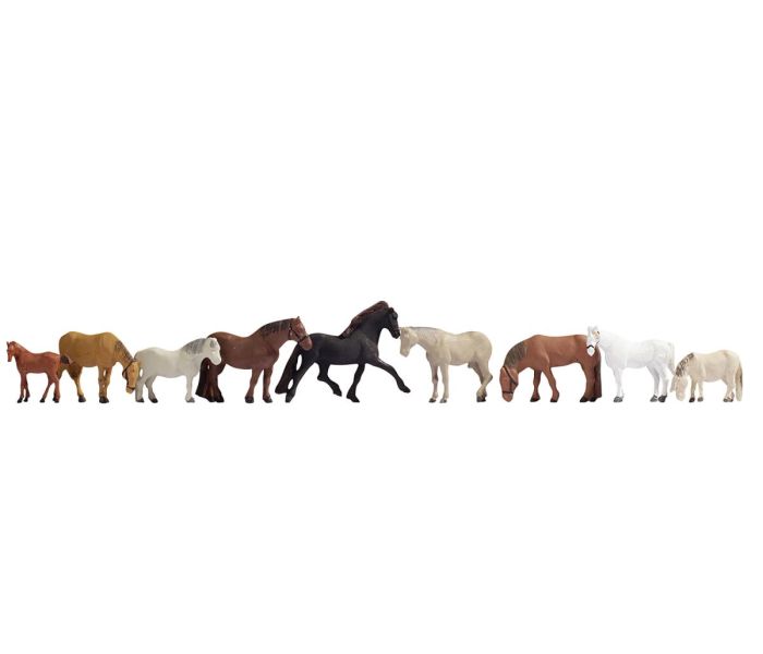 Horses (9) Figure Set-Gaugemaster-GM3910159 | Gaugemaster