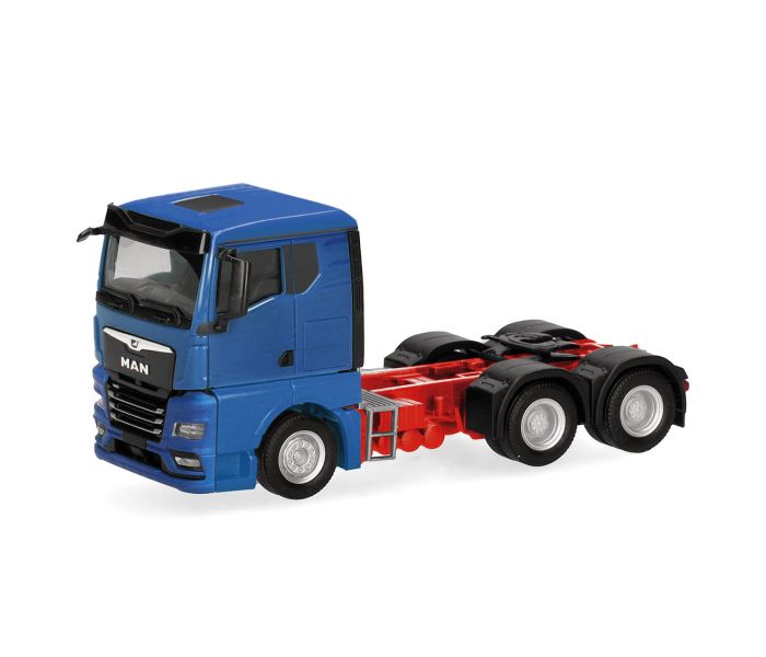 MAN TGX GN 3 Axle Rigid Tractor Blue-Herpa-320566 | Gaugemaster