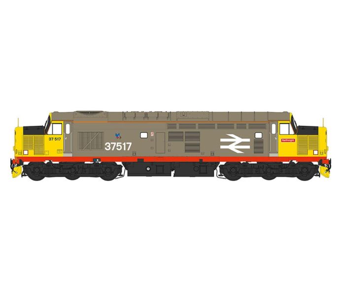 Class 37 517 Railfreight Red Stripe TE Large Numbers-Heljan-3761 ...