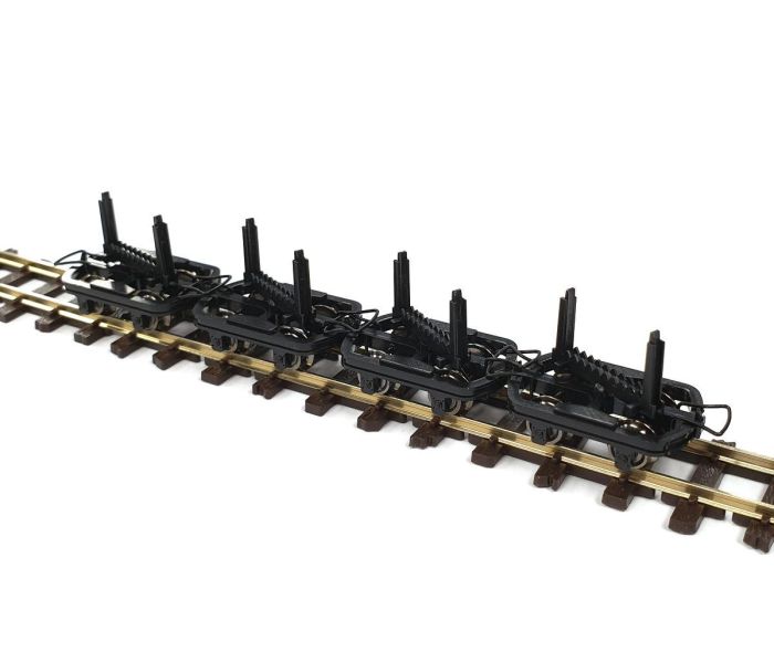 Timber Bolster Wagon Set (4) without Brake-Minitrains-3002 | Gaugemaster