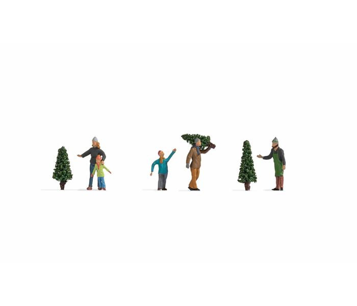 Selling Christmas Trees (5) Figure Set-Noch-15927 | Gaugemaster