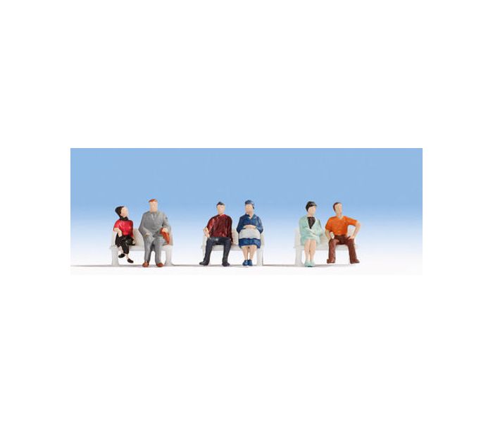Sitting People (6) Hobby Figure Set-Noch-47130 | Gaugemaster