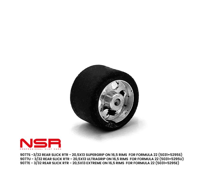 3/32 NSR F22 Rear Slick RTR 20.5x13 UG 16.5 Rims(5031/5295U)-NSR-9077U ...