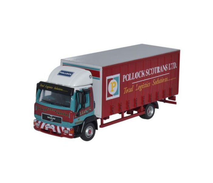 MAN L2000 Curtainside Pollock-Oxford Diecast-76MAN001 | Gaugemaster