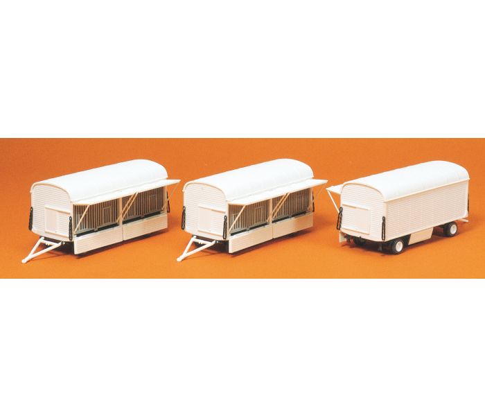 Circus Animal Trailers (3) Unpainted Kit-Preiser-20007 | Gaugemaster