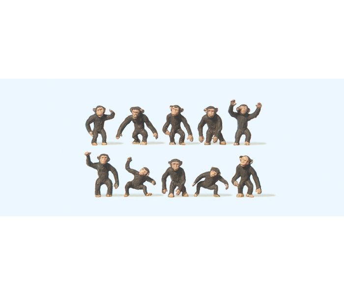 Circus Monkeys (10) Figure Set-Preiser-20388 | Gaugemaster