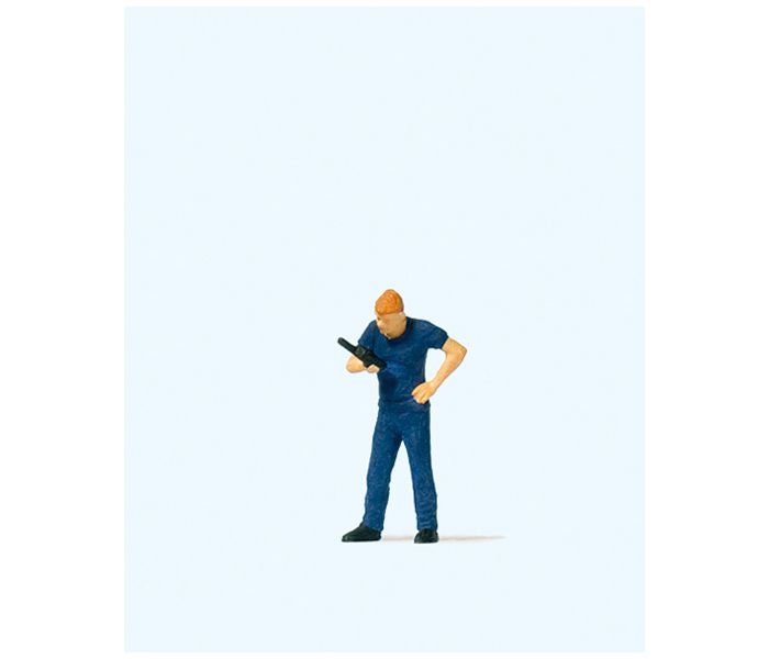 Fireman with Radio Figure-Preiser-28202 | Gaugemaster