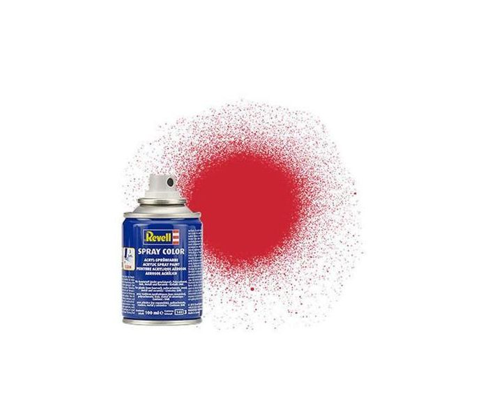 Spray Colour (100ml) Solid Silk Matt Fiery Red RAL3000-Revell-34330 ...