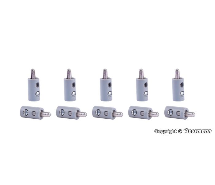 Plugs Grey (10)-Viessmann-6876 | Gaugemaster