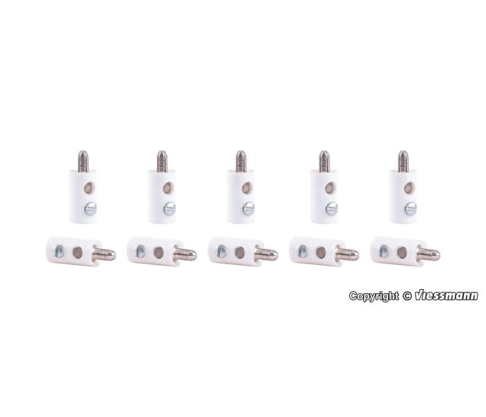 Plugs White (10)-Viessmann-6878 | Gaugemaster