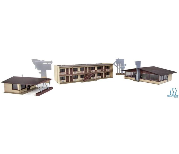 Vintage Motel with Office & Restaurant Kit-Walthers Cornerstone-933 ...