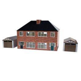 1930s Semi Detached House Card Kit-ATD Models-ATD001 | Gaugemaster