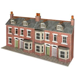 Brick Terraced House Fronts Card Kit-Metcalfe-PO302 | Gaugemaster