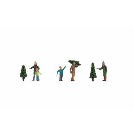 Selling Christmas Trees (5) Figure Set-Noch-15927 | Gaugemaster