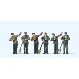 Steam Locomotive Crews (6) Standard Figure Set-Preiser-14014 | Gaugemaster