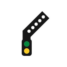 Sensor Signal (RH Feather) 2 Aspect Distant-Train Tech-SS2R | Gaugemaster