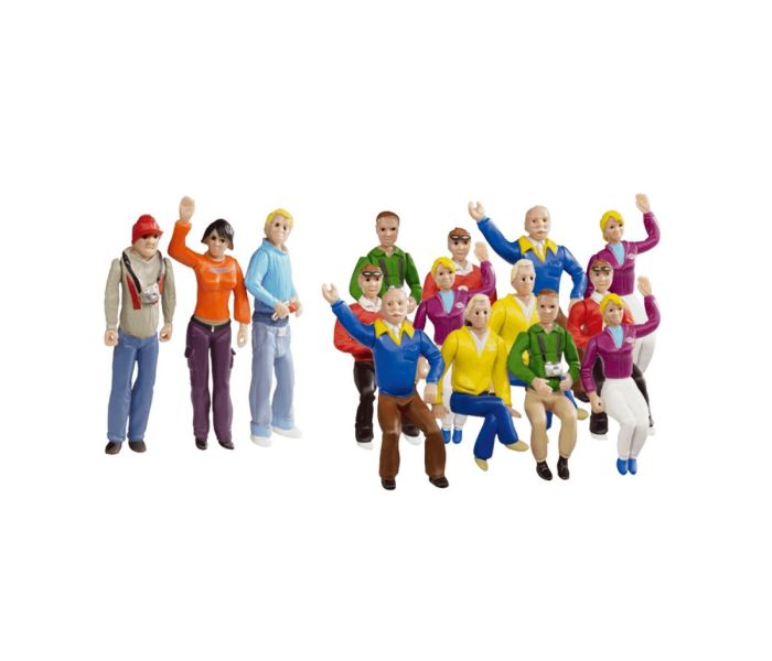 Spectators (12 Seated & 3 Standing) Figure Set-Carrera-20021128 ...