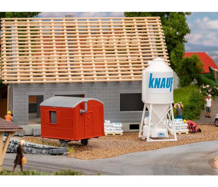 Knauf Plaster Silo with Construction Trailer Kit IV-Faller-180389 ...