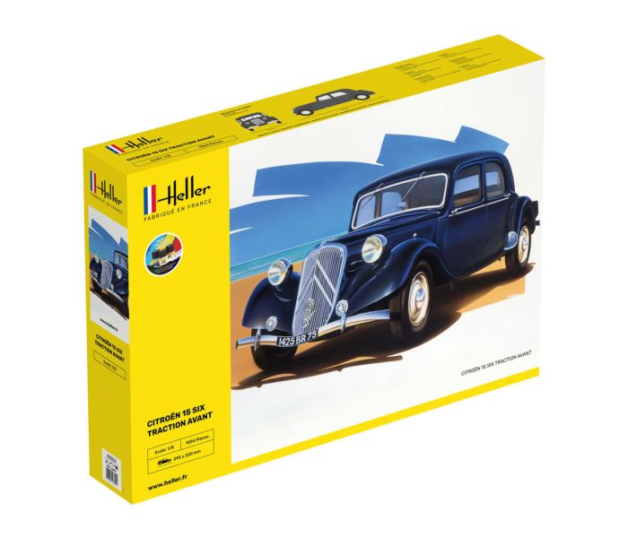 Citroen 15 SIX Traction Avant Starter Kit (1:8 Scale)-Heller-56799 ...