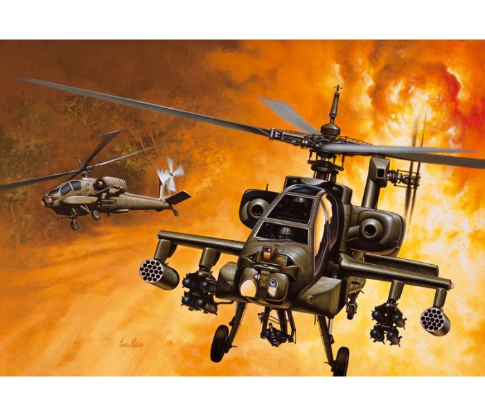 US AH-64A Apache Helicopter (1:72 Scale)-Italeri-159 | Gaugemaster