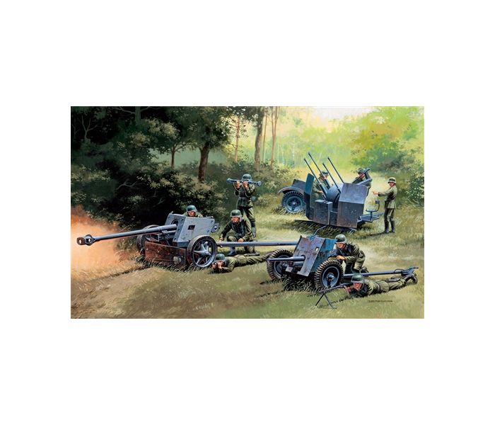 German Pak37/40 & Flak48 Guns Set (1:72 Scale)-Italeri-7026 | Gaugemaster