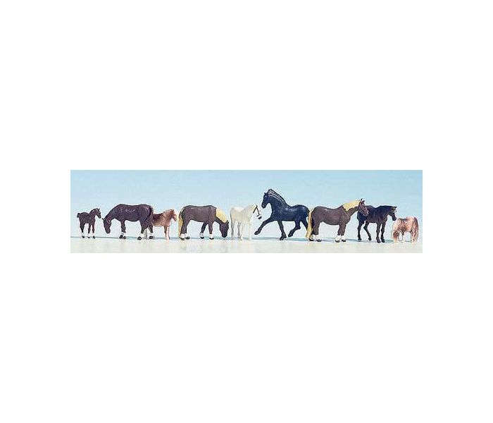 Horses (9) Figure Set-Noch-15761 | Gaugemaster