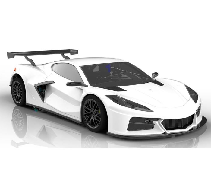 Corvette C8R Test Car White AW-NSR-0394AW | Gaugemaster