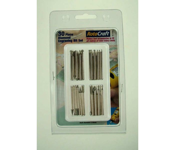 Diamond Engraving Bit Set (30pc)-Rotacraft-RC9006 | Gaugemaster