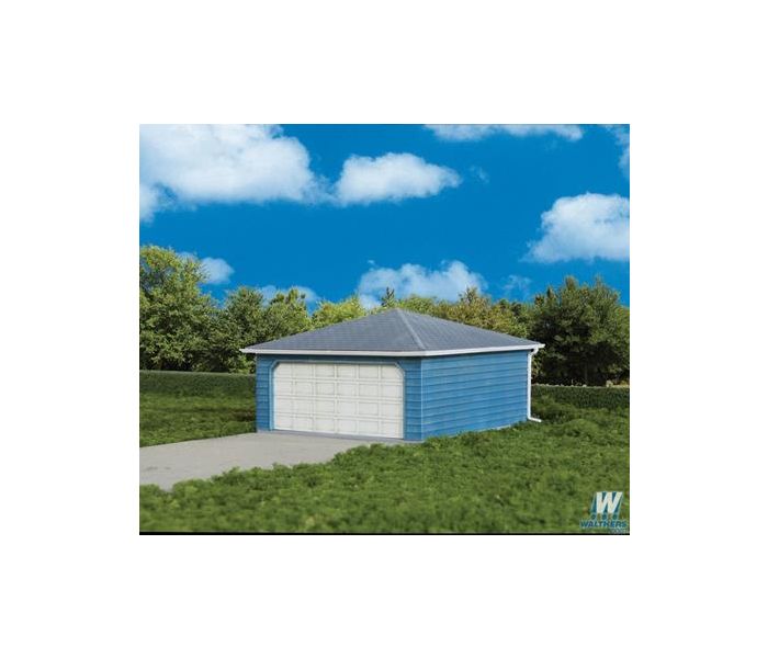 Two Car Garage Kit-Walthers Cornerstone-933-3793 | Gaugemaster